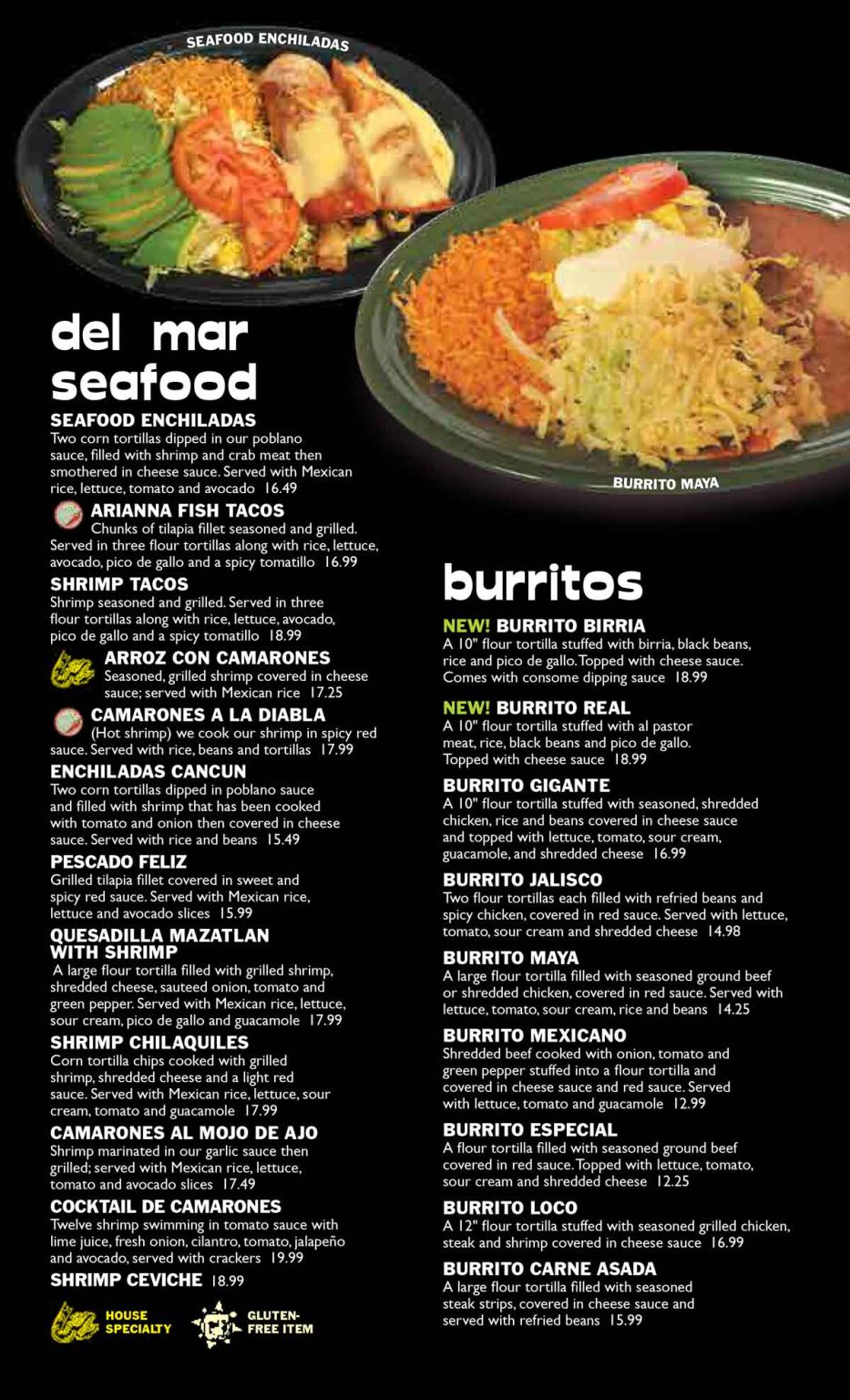 Our Menu – Riviera Maya Bar & Grill